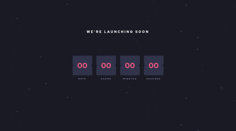 Frontend Mentor Launch Countdown Timer Challenge Coding Challenge