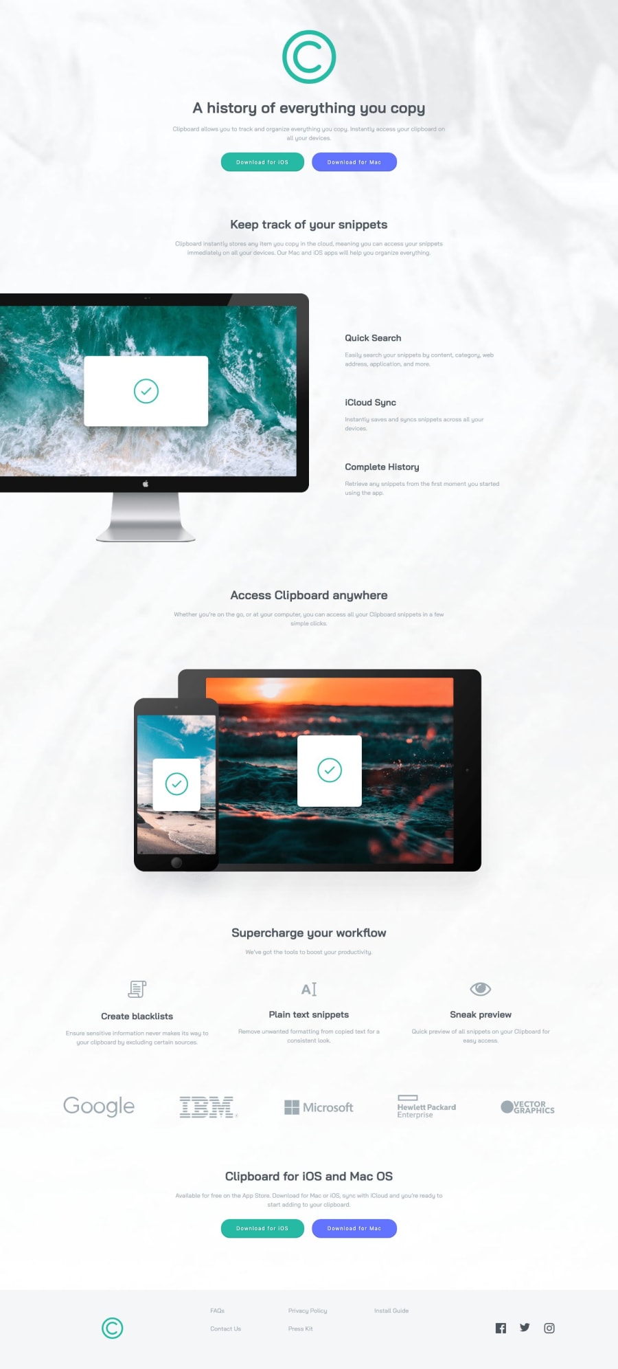 Frontend Mentor Clipboard Landing Page Using Flexbox Mobile First