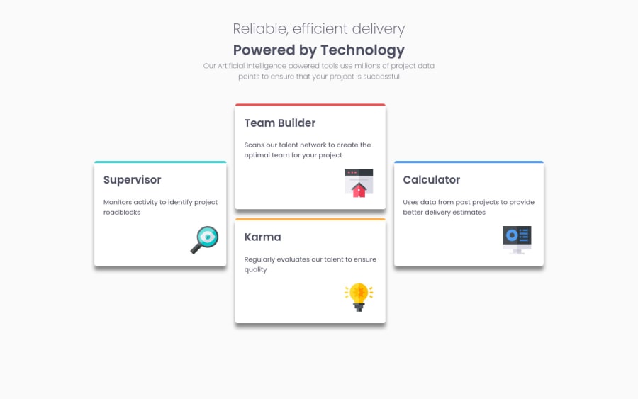 Frontend Mentor Four Card Feature Section Master Coding