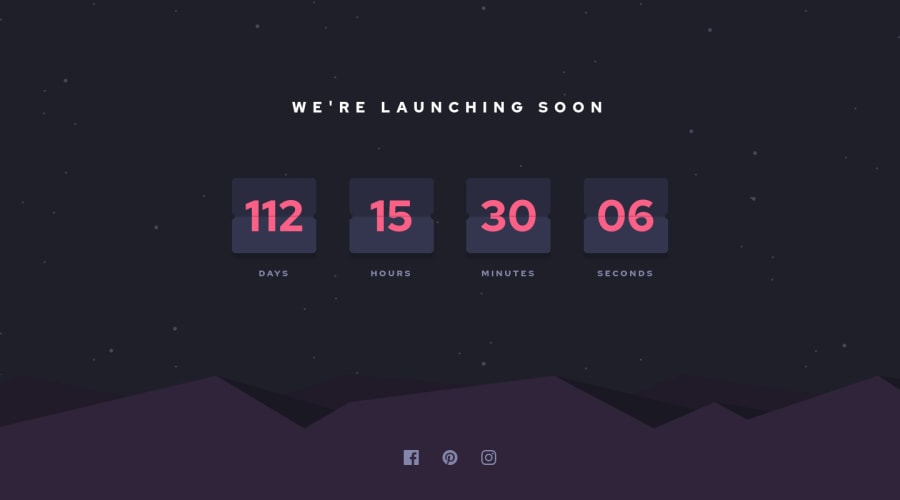 Frontend Mentor Countdown Timer Using Htmlcss And Js Coding Challenge Solution