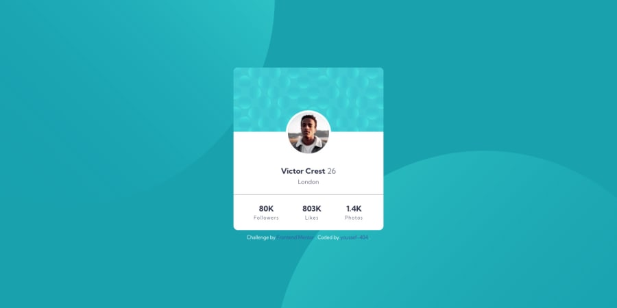 Frontend Mentor Responsive Profile Card Using Html Css