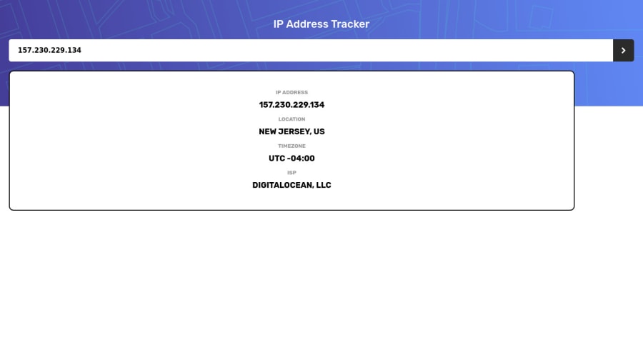 Frontend Mentor Ip Address Tracker Using Html Css And Javascript