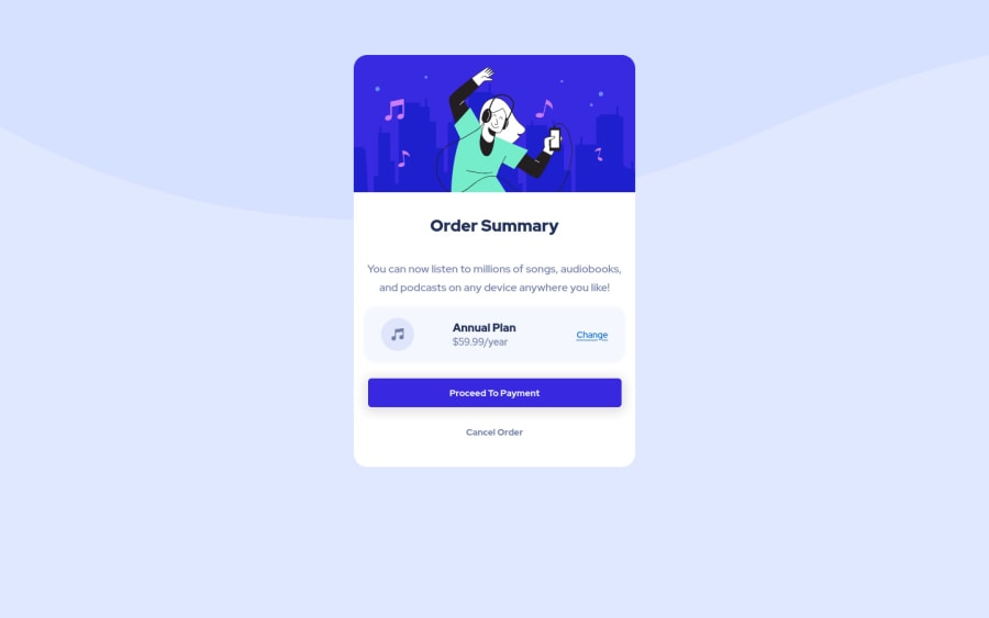 Frontend Mentor Order Summmary Css Grid And Flexbox