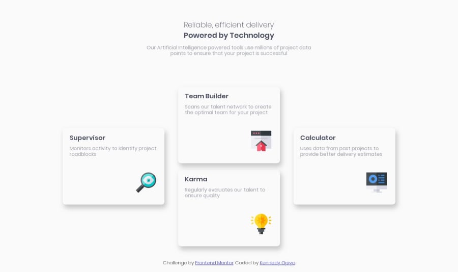Frontend Mentor Four Cards Using Css Grid And Flexbox Coding