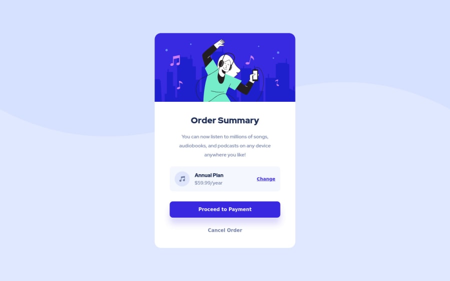 Frontend Mentor Order Summary Component Using Sass And Bem Naming