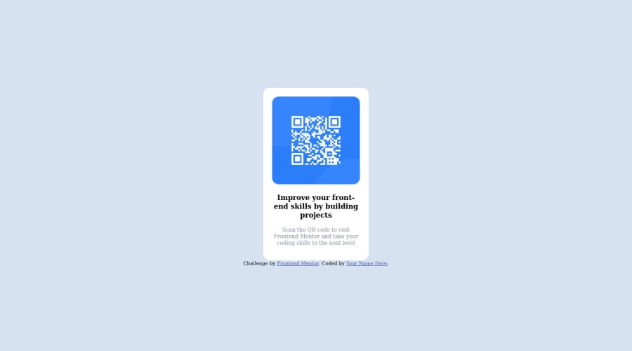 Frontend Mentor Qr Card By Css Flexboc Coding Challenge Solution