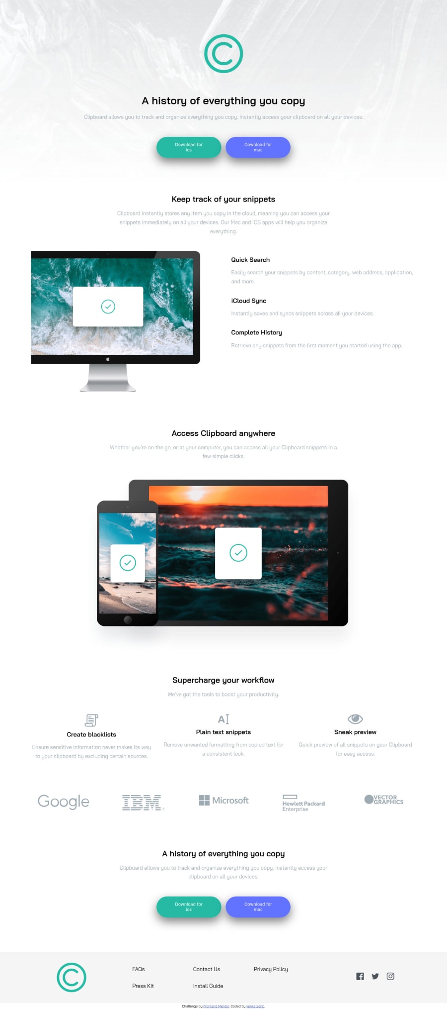 Frontend Mentor Responsive Landing Page Using Sass Css