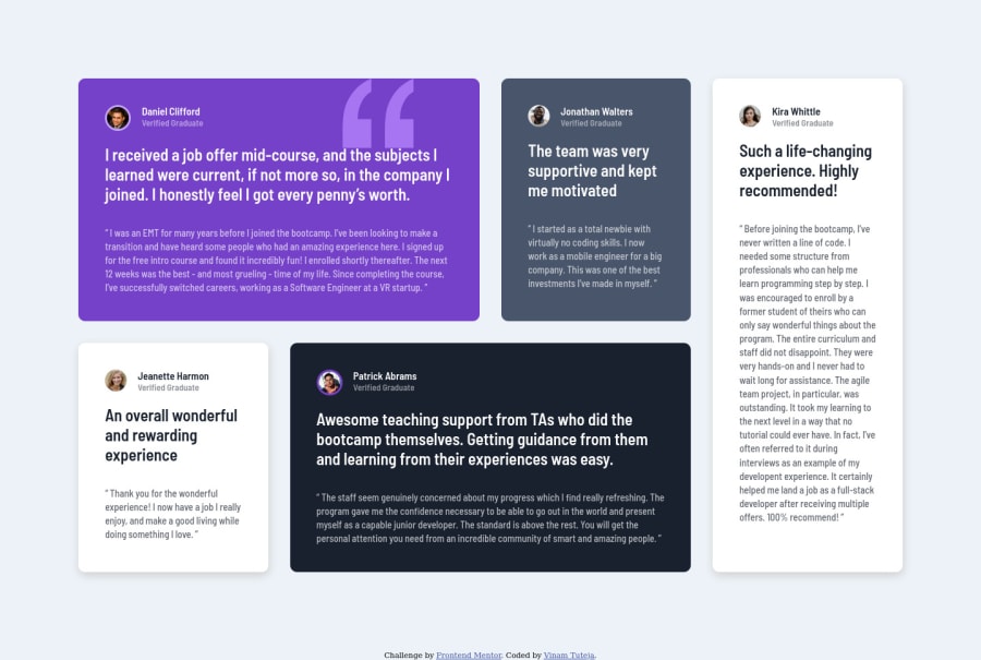 Frontend Mentor Grid And Flexbox Coding Challenge Solution