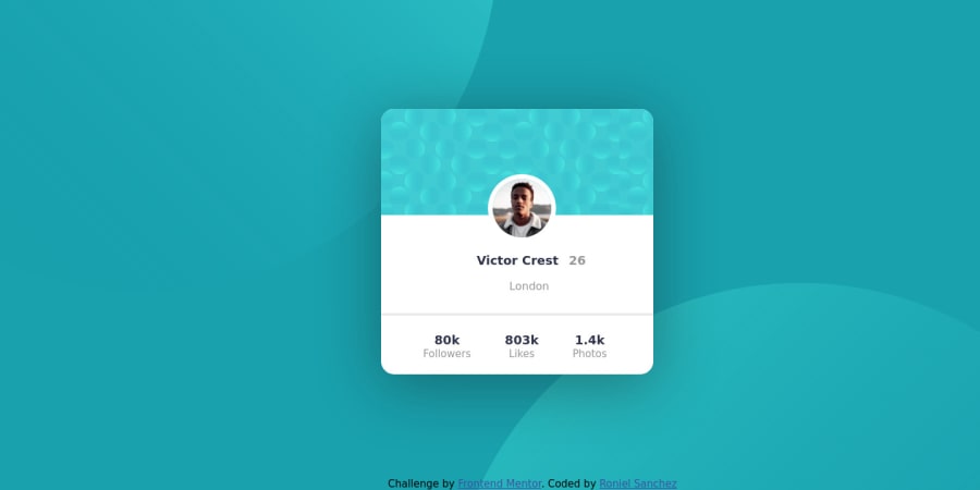 Frontend Mentor Profile Card Component Using Html And