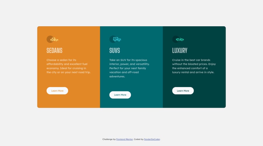 Frontend Mentor Responsive 3 Column Card Grid Using Bootstrap 5