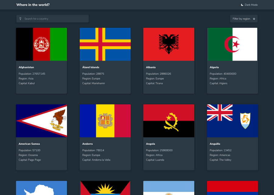 Frontend Mentor Rest Countries Api With Color Switcher