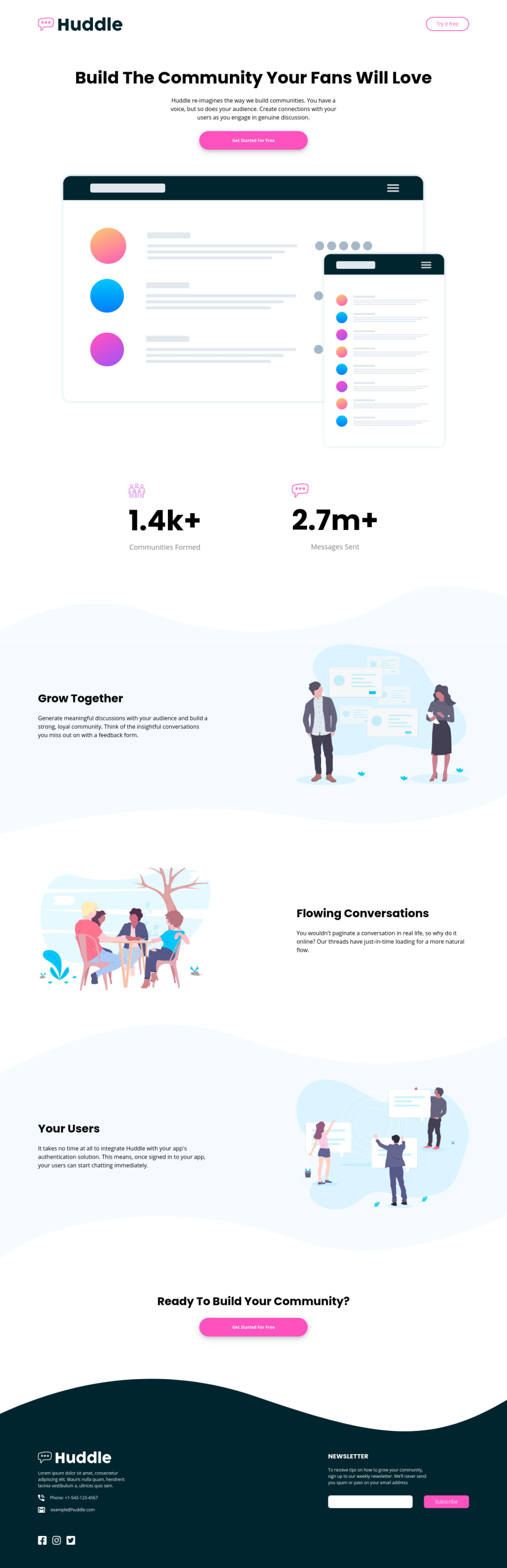 Frontend Mentor Huddle Landing Page Using Html And Css Coding Challenge Solution