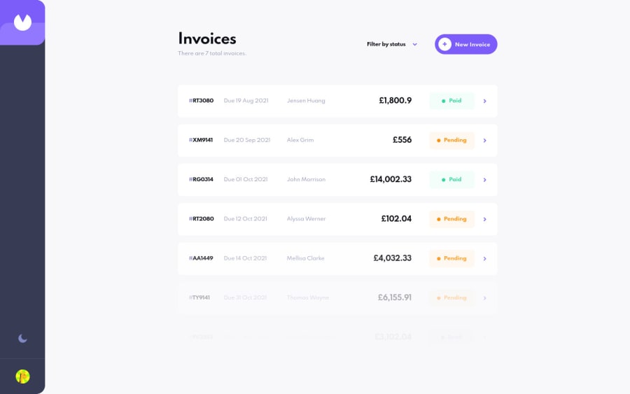 Frontend Mentor Invoice App React Next Js Styled Components
