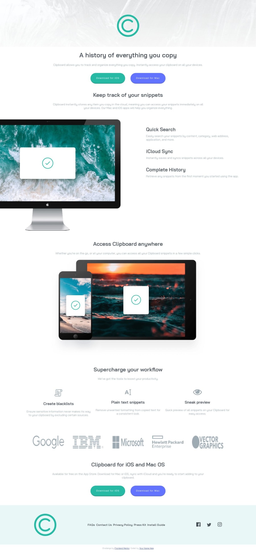 Frontend Mentor Responsive Landing Page Using Flexbox Coding