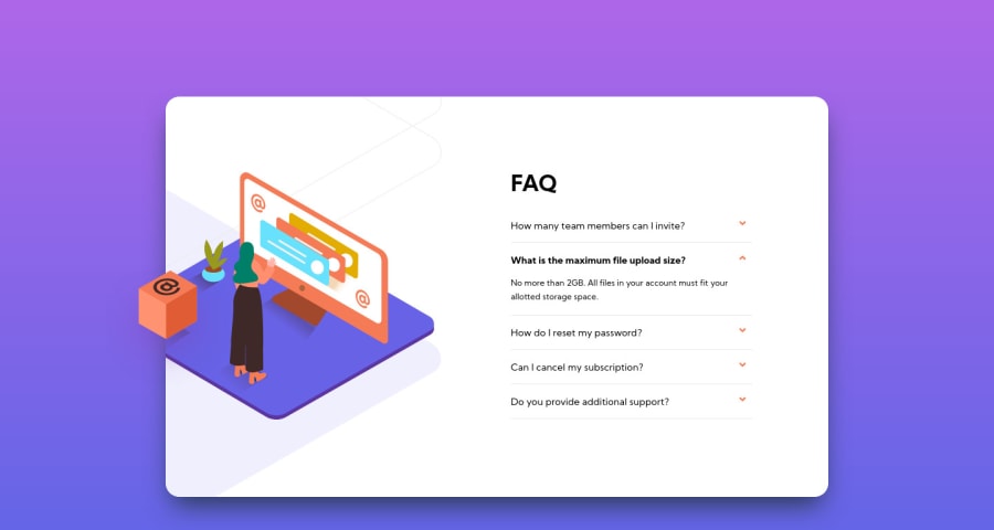 Frontend Mentor Faq Accordion Card React And Sass Coding Challenge Solution