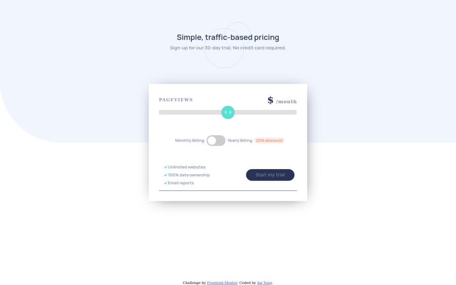 Frontend Mentor Frontend Mentor Interactive Pricing Component