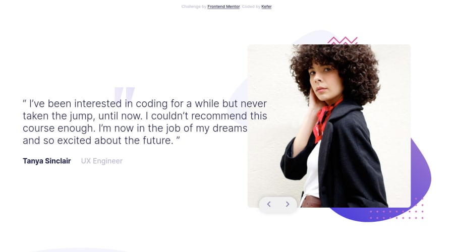 Frontend Mentor Testimonials Slider Using Html Sass