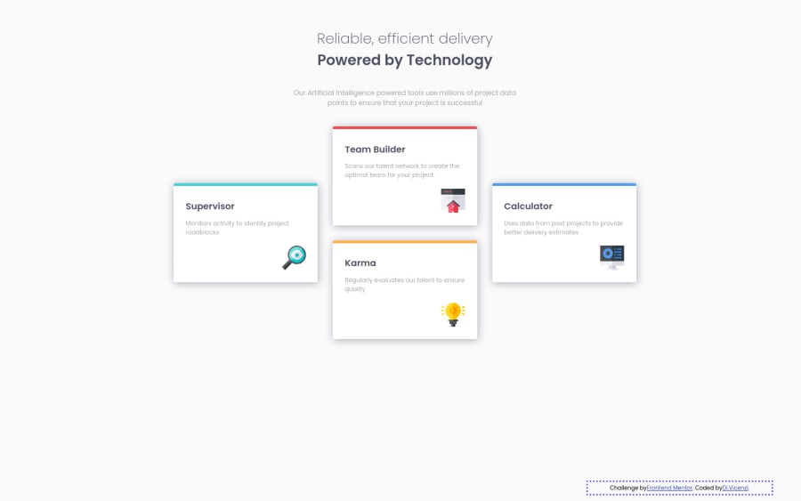 Frontend Mentor Four Card Feature With Html Css Grid Layout