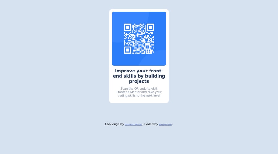 Frontend Mentor Qr Code Component Using Html And Css Flex Coding