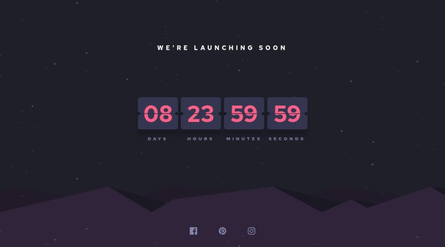 Frontend Mentor Html Css Js Solution To Launch Countdown Timer Coding