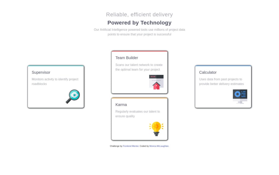 Frontend Mentor Four Card Feature Section Using Html Css With Flex
