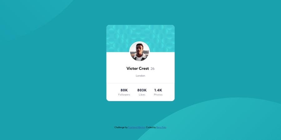 Frontend Mentor Profile Card Component Using Css Flexbox Coding