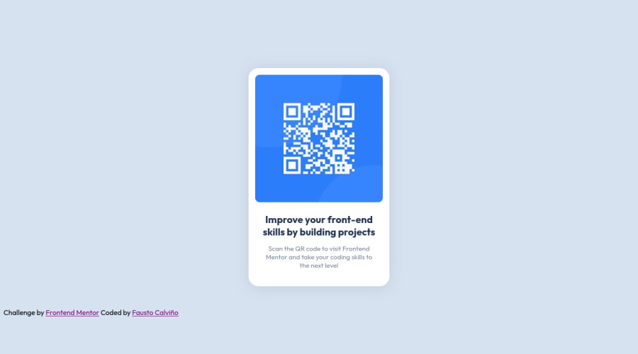 Frontend Mentor Qr Code Component Using Only Html And Css Coding