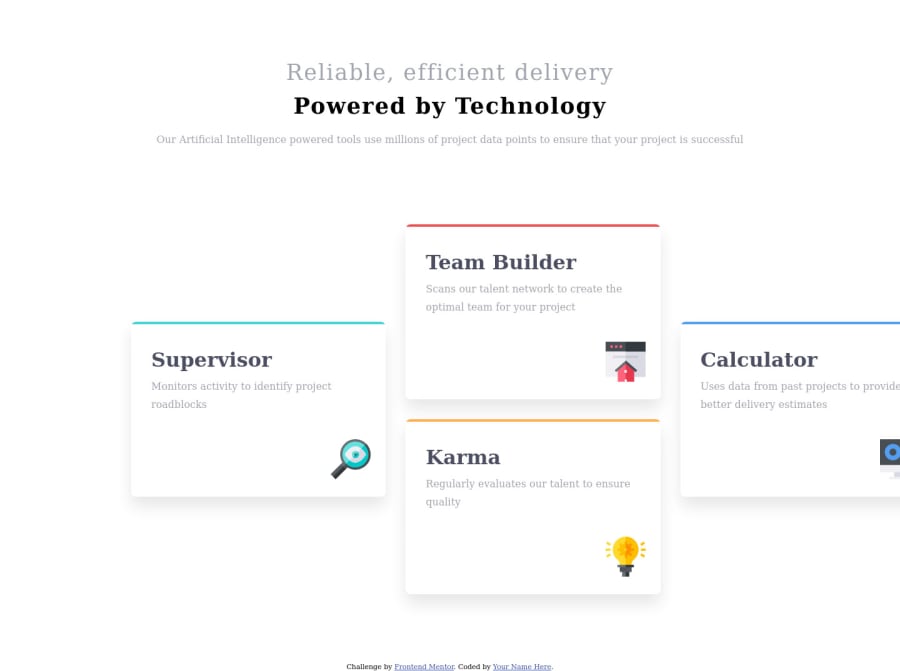 Frontend Mentor Mobile First Four Card Using Css Flexbox Coding