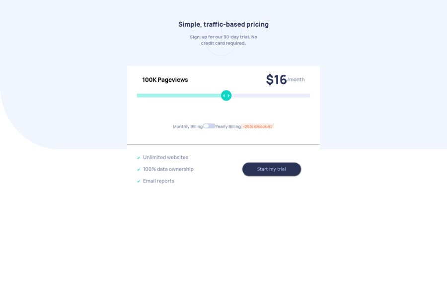 Frontend Mentor React Js Interactive Pricing Component Coding