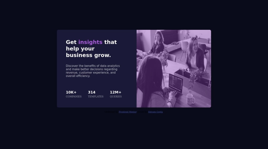 Frontend Mentor Stats Preview Using Html And Css Coding Challenge