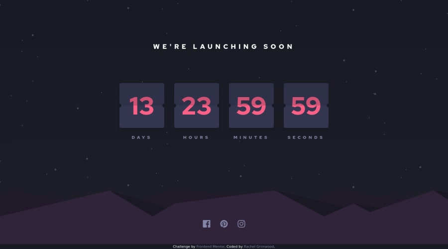 Frontend Mentor Launch Countdown Timer React And Tailwind Coding