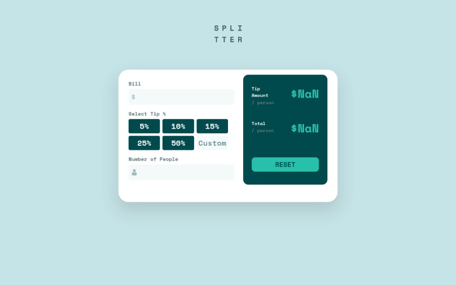 Frontend Mentor Tip Calculator Using Html Css Flexbox Grid