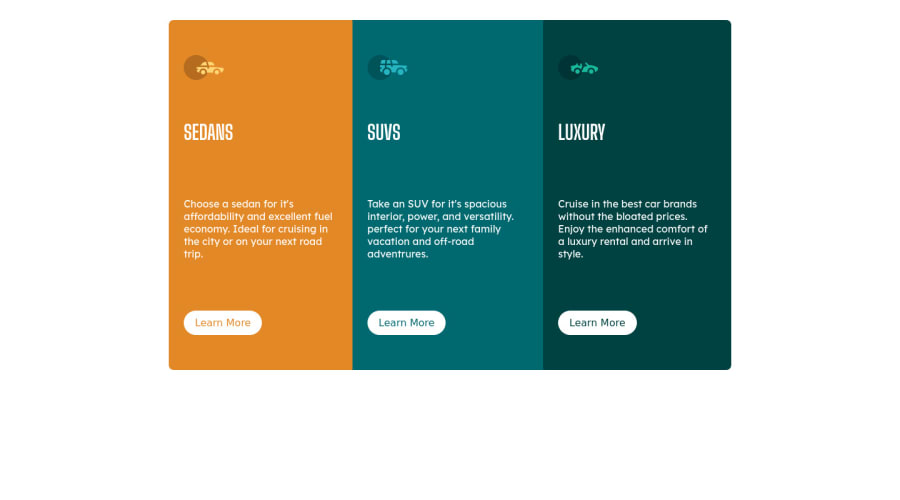 Frontend Mentor Responsive 3 Column Preview Card Coding Challenge