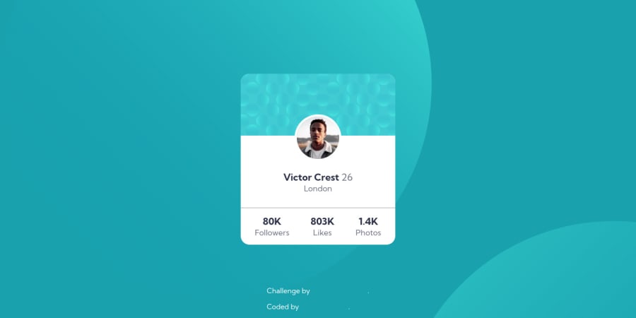 Frontend Mentor Profile Card Component Using Css Grid Clamp And