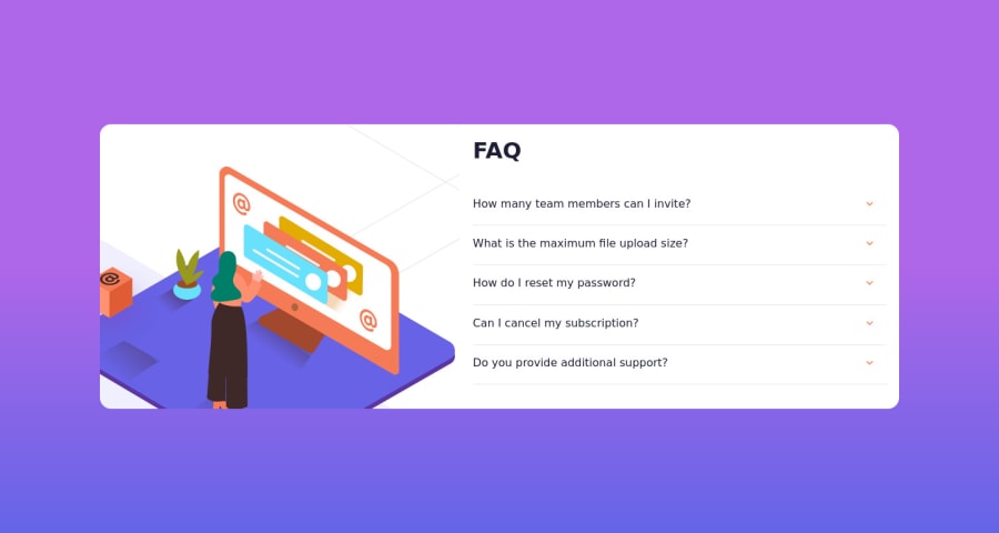 Frontend Mentor Faq Accordion Reactjs And Styled Components Coding