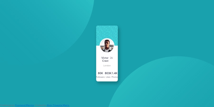 Frontend Mentor Profile Card Component Main Coding Challenge Solution
