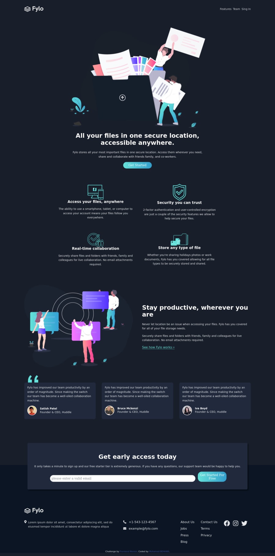 Frontend Mentor Responsive Landing Page Using Css