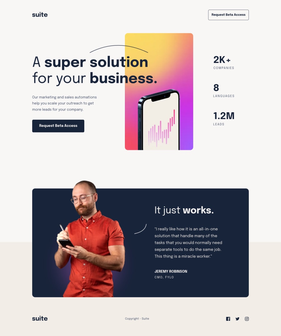 Frontend Mentor Responsive Landing Page Using Css Grid Flexbox And