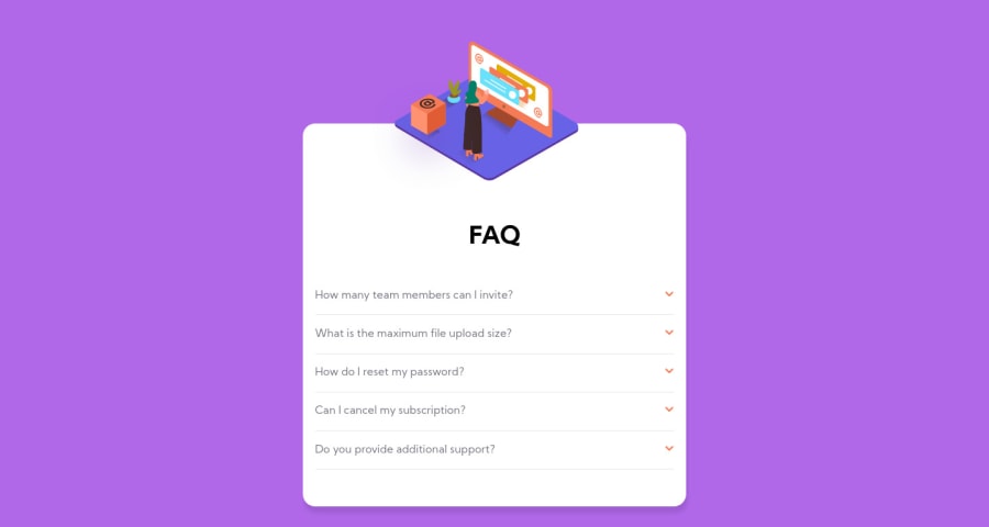 Frontend Mentor Faq Accordion Card With Html Css And Sass Coding