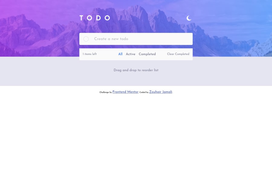 Frontend Mentor Todo App Using Vanilla Js Coding Challenge Solution
