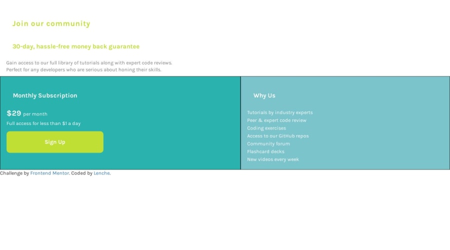 Frontend Mentor Single Price Grid Component Coding Challenge Solution