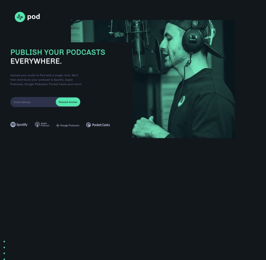 Frontend Mentor Pod Request Access Using Flexbox And Vanilla