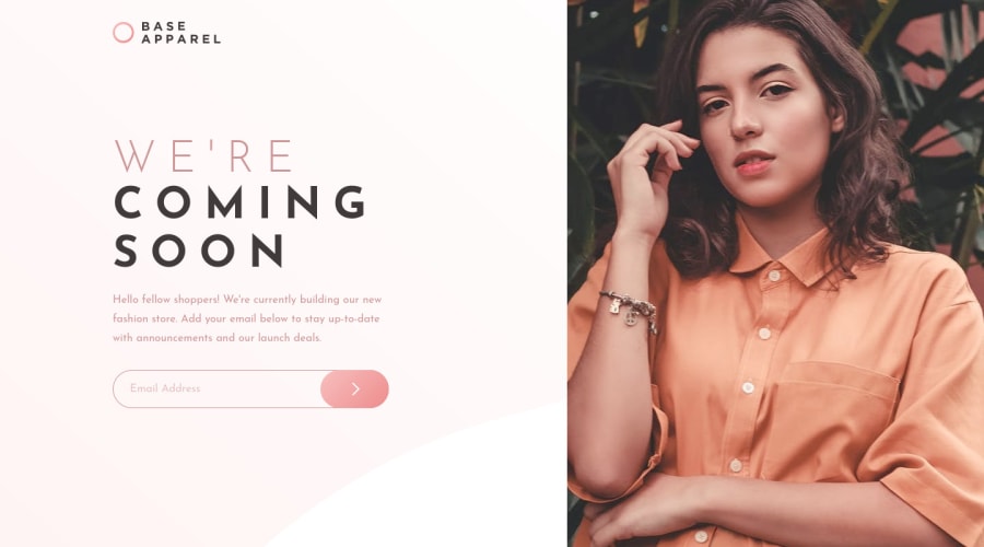 Frontend Mentor Responsive Coming Soon Page With Pure Html And Css