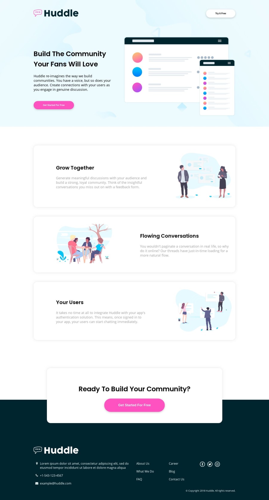 Frontend Mentor | Huddle Landing Page built in React, EmotionJS, and ... Frontend Mentor | Huddle Landing Page built in React, EmotionJS, and ...
