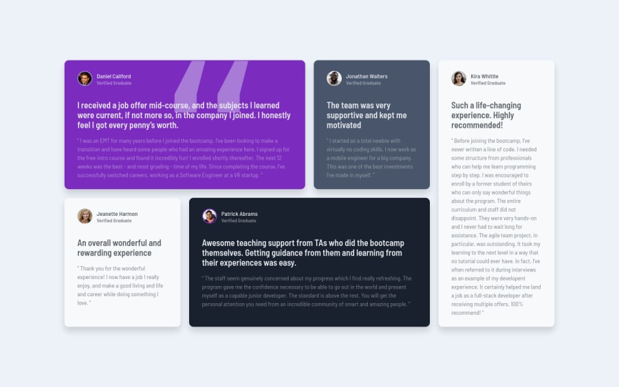 Frontend Mentor Responsive Layout With Css Grid And Sass