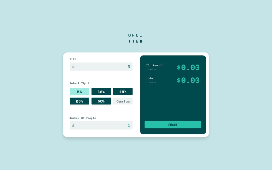 Frontend Mentor Tip App Calculator Using React Scss And Bootstrap