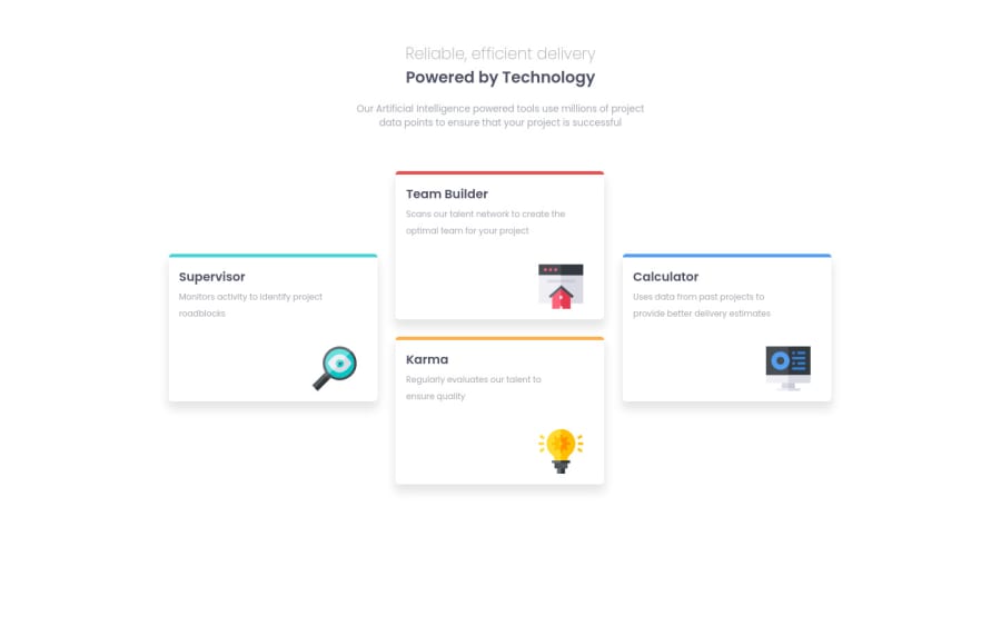 Frontend Mentor Mobile First Four Card Feature Using Grid And Flexbox Coding Challenge Solution