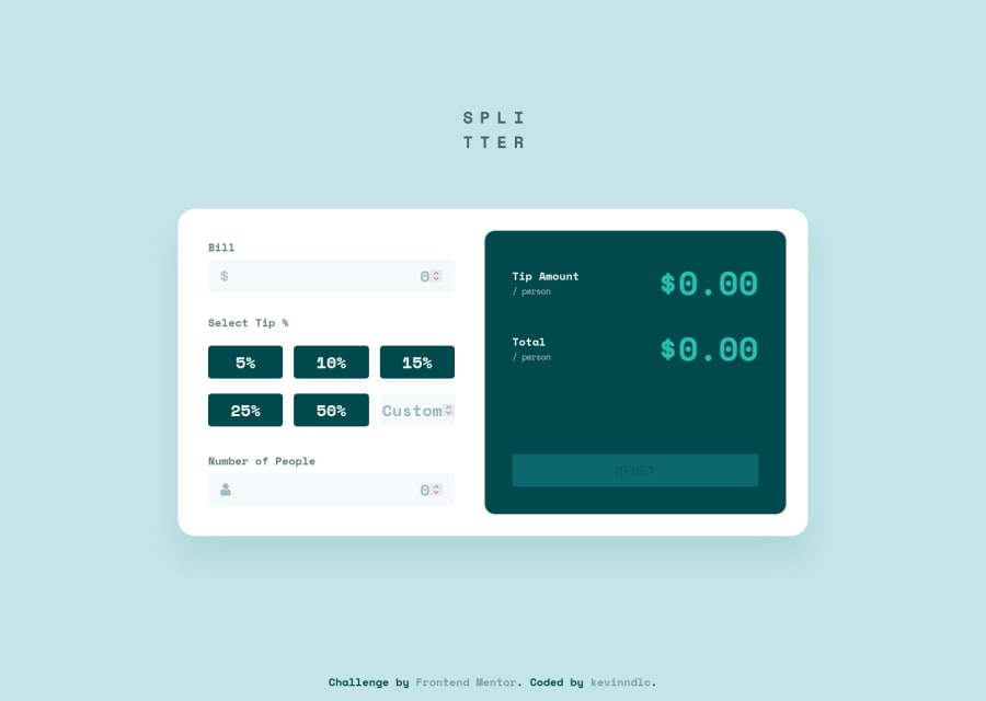 Frontend Mentor Tip Calculator Using Flexbox And Css Grid Parcel