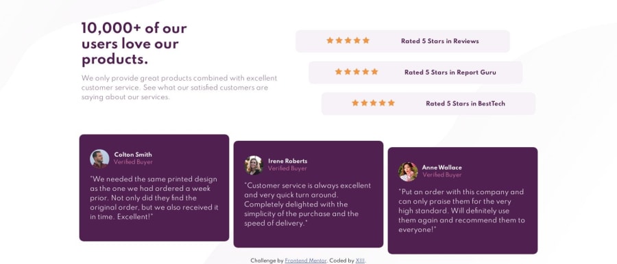 Frontend Mentor Mobile First Social Proof Section With Little