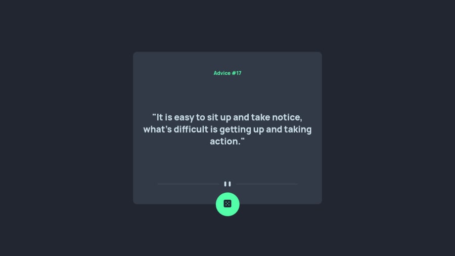 Frontend Mentor Advice Generator Frontend Mentor Challenge Css Html